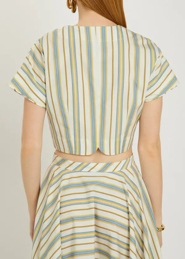 Thierry Colson Bianca Striped Cotton-poplin Blouse