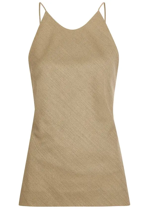 Calvin Klein Erin Wool-blend Halter Top - Light Brown