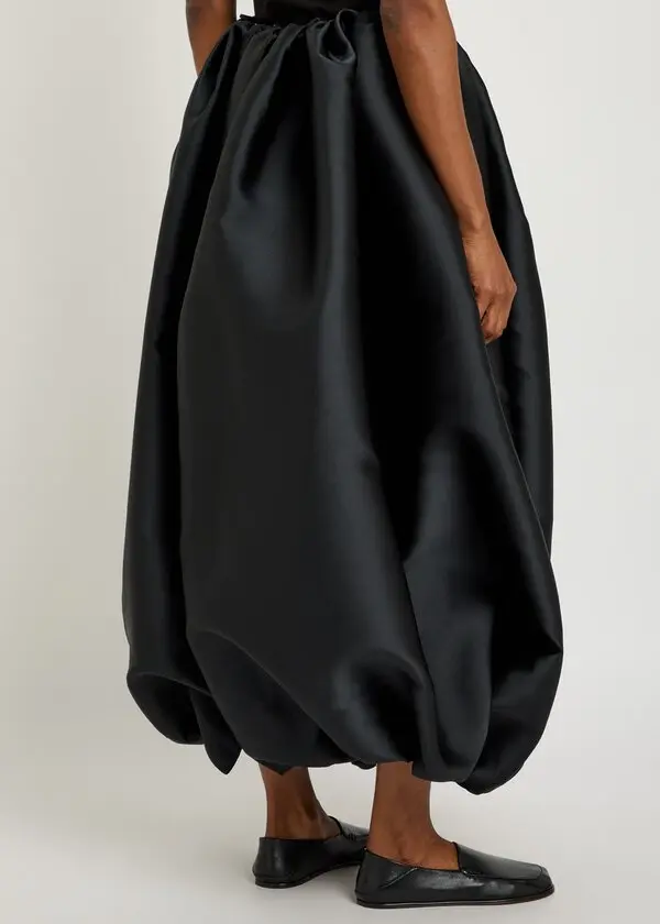 Calvin Klein Yaël Gathered Satin-crepe Maxi Skirt