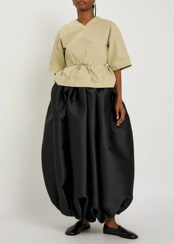 Calvin Klein Yaël Gathered Satin-crepe Maxi Skirt