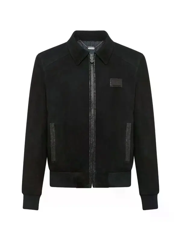 BILLIONAIRE Logo Patch Bomber Jacket