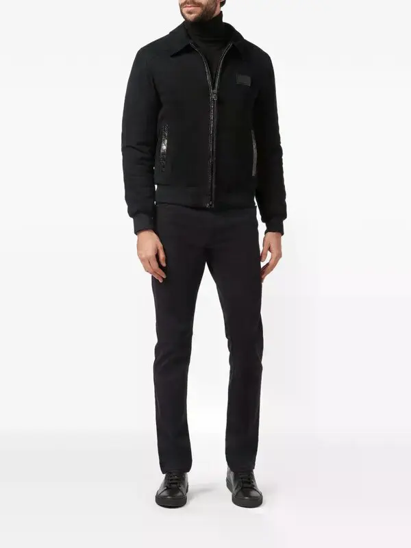 BILLIONAIRE Logo Patch Bomber Jacket