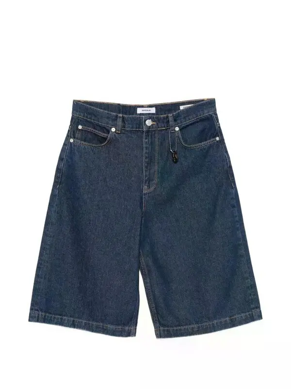 Imperial Denim Shorts With Logo Charm