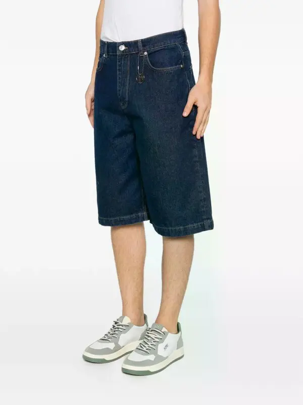 Imperial Denim Shorts With Logo Charm