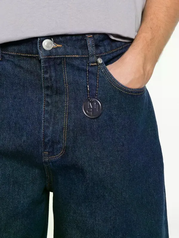 Imperial Denim Shorts With Logo Charm