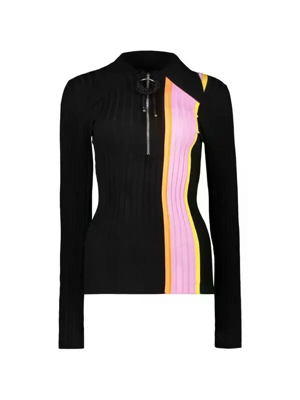 ELLERY Ribbed Knit Panelled Top