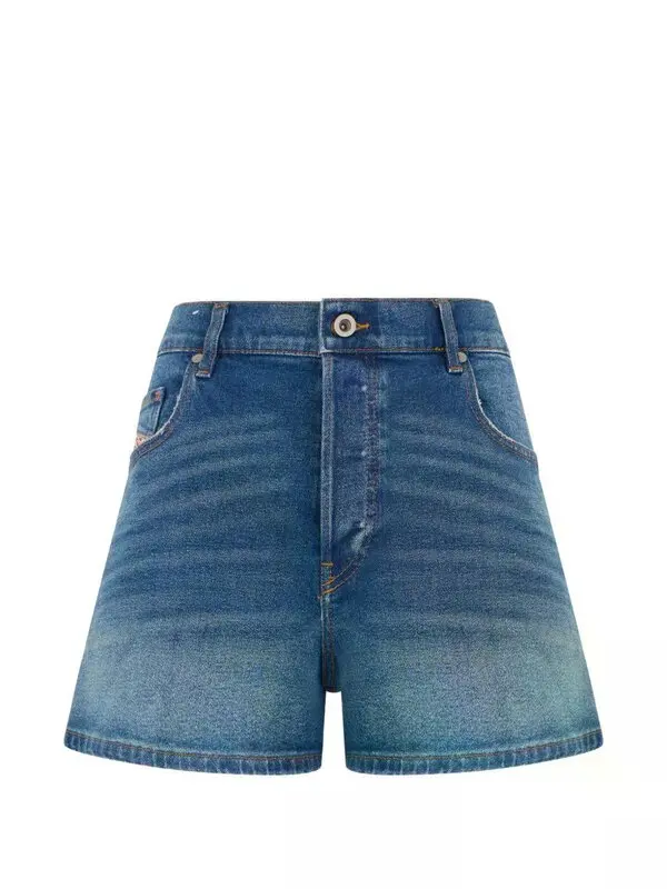 DIESEL® Distressed High-waisted Denim Shorts