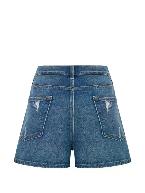 DIESEL® Distressed High-waisted Denim Shorts