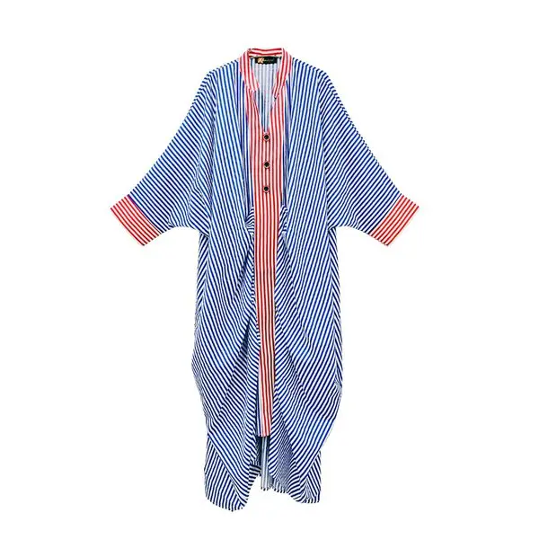 XCLAMATIONS UK Marakesh Bubble Dress With Bishop Collar And High-low Hem