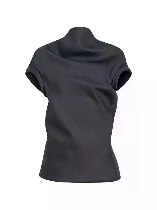 Khaite Tandie Draped Blouse - Grey
