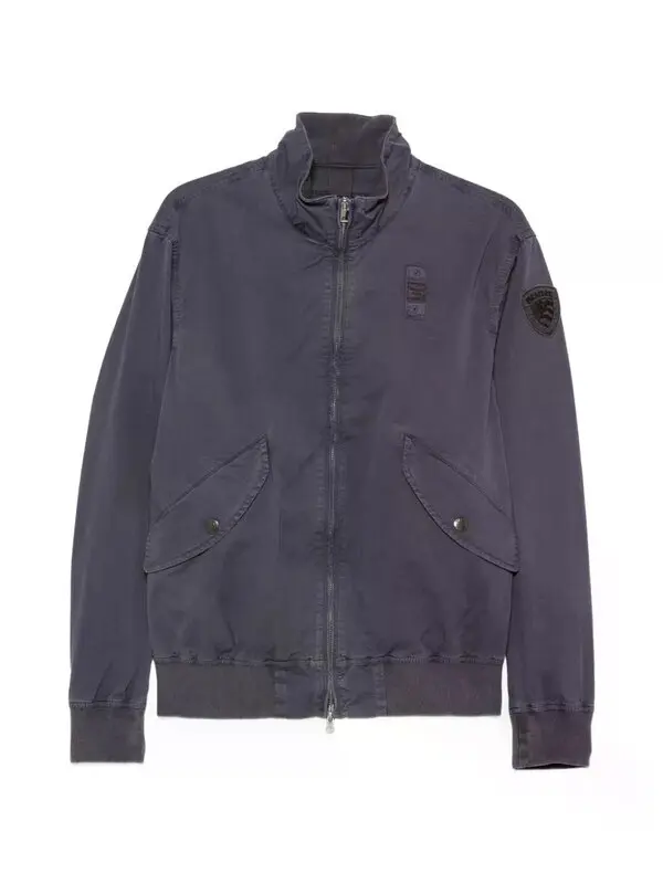 BLAUER. Logo Patch Zip-up Jacket