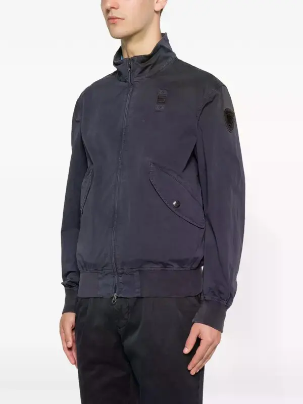 BLAUER. Logo Patch Zip-up Jacket