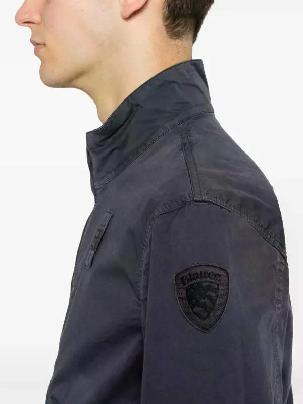 BLAUER. Logo Patch Zip-up Jacket