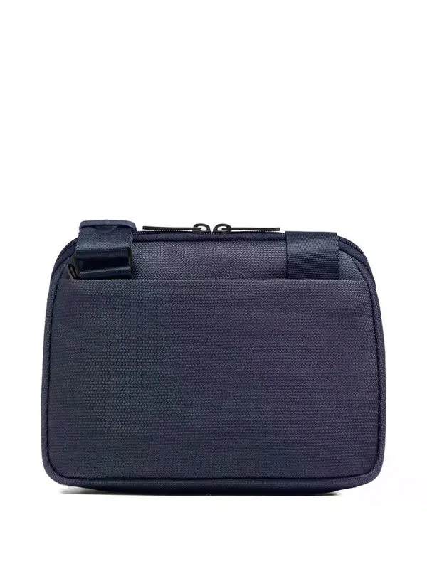 PIQUADRO Leather Trim Cross Body Bag - Blue