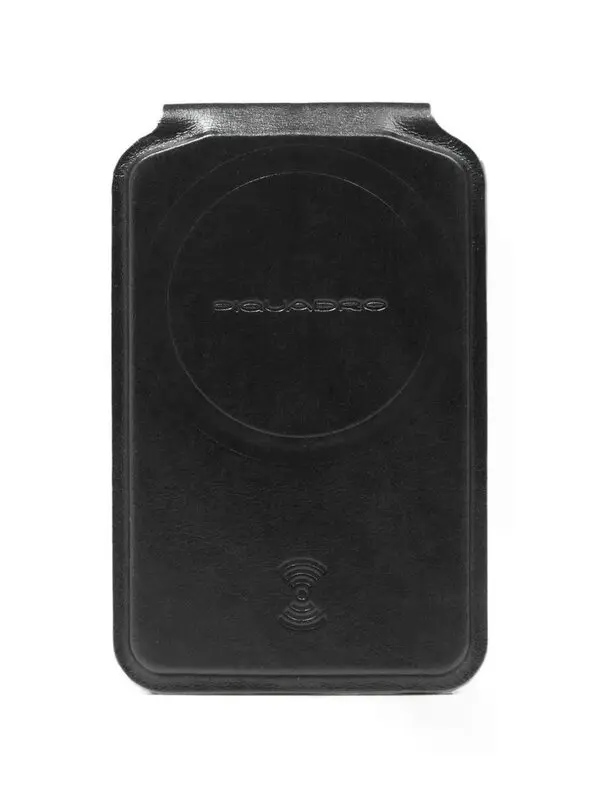 PIQUADRO Leather Rechargeable Tracker Wallet - Blue