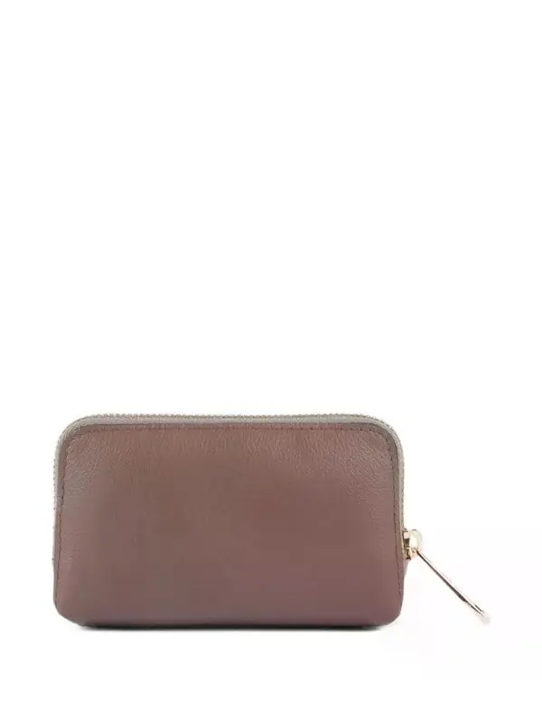 PIQUADRO Logo-plaque Leather Key Holder - Orange