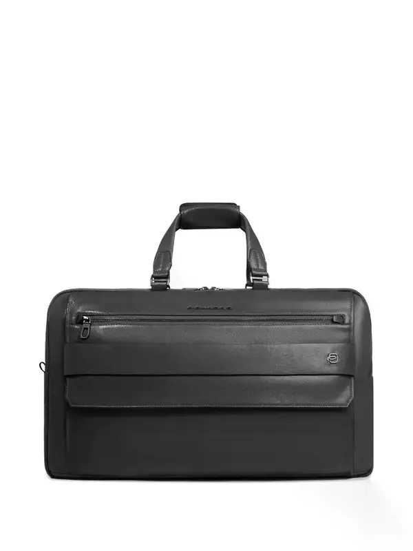 PIQUADRO Leather Duffel Bag - Black