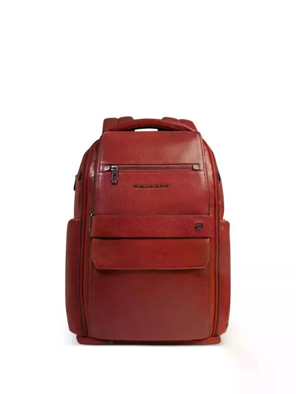 PIQUADRO Leather Backpack - Red