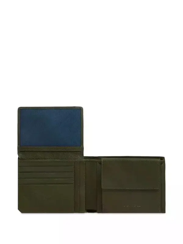 PIQUADRO Grained Leather Wallet - Green