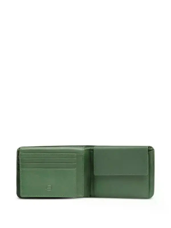 PIQUADRO Mesh-texture Flip-up Wallet