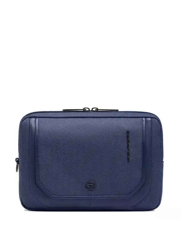 PIQUADRO Leather Trimmed Clutch Bag - Blue