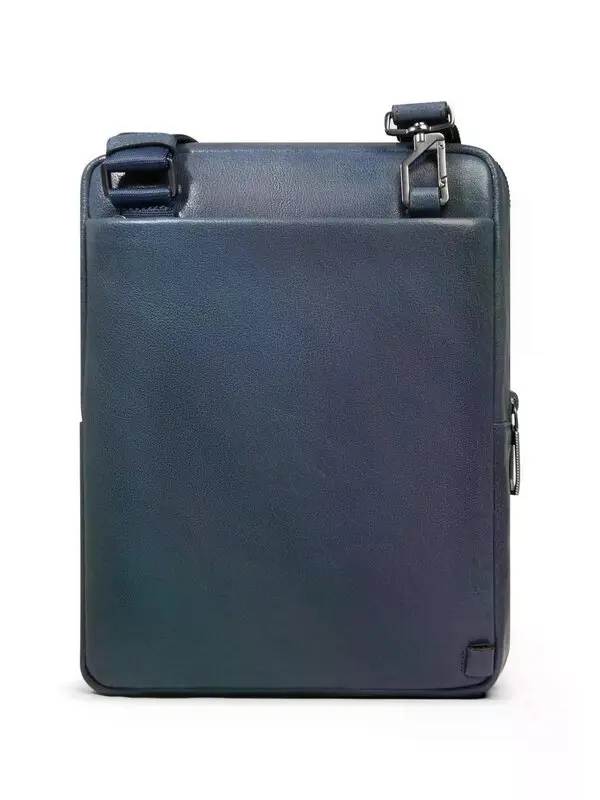 PIQUADRO Grained Leather Crossbody Bag