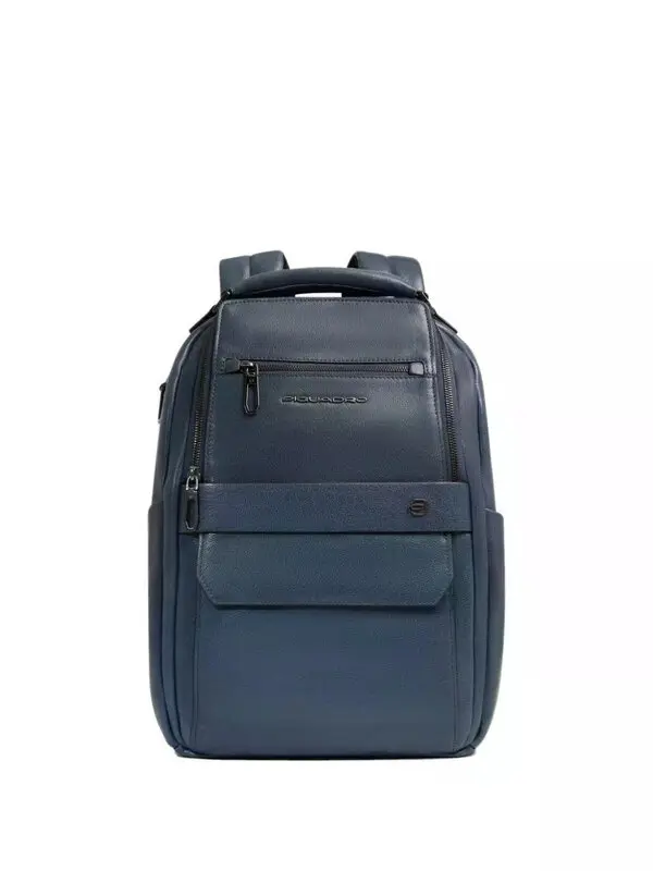 PIQUADRO Grained Texture Backpack - Blue