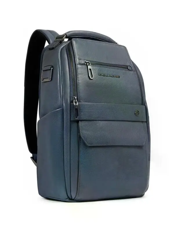 PIQUADRO Grained Texture Backpack - Blue