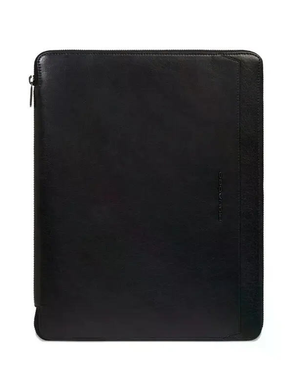 PIQUADRO Leather Notepad Holder - Black