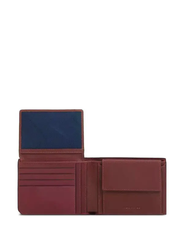 PIQUADRO Flip-up Leather Wallet - Red