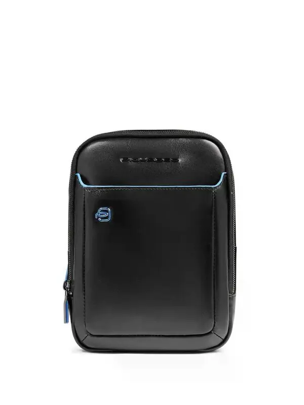PIQUADRO Logo Plaque Cross Body Bag - Black