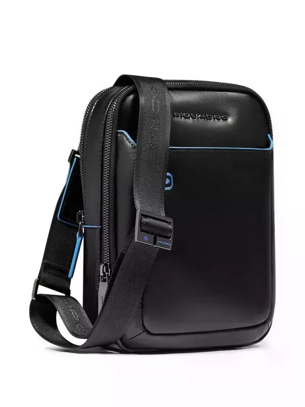 PIQUADRO Logo Plaque Cross Body Bag - Black