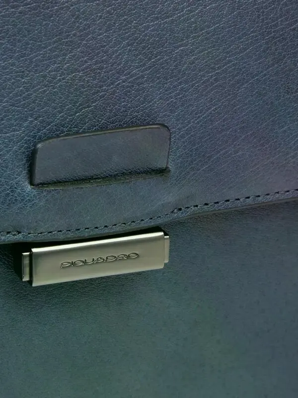PIQUADRO Grained Leather Briefcase