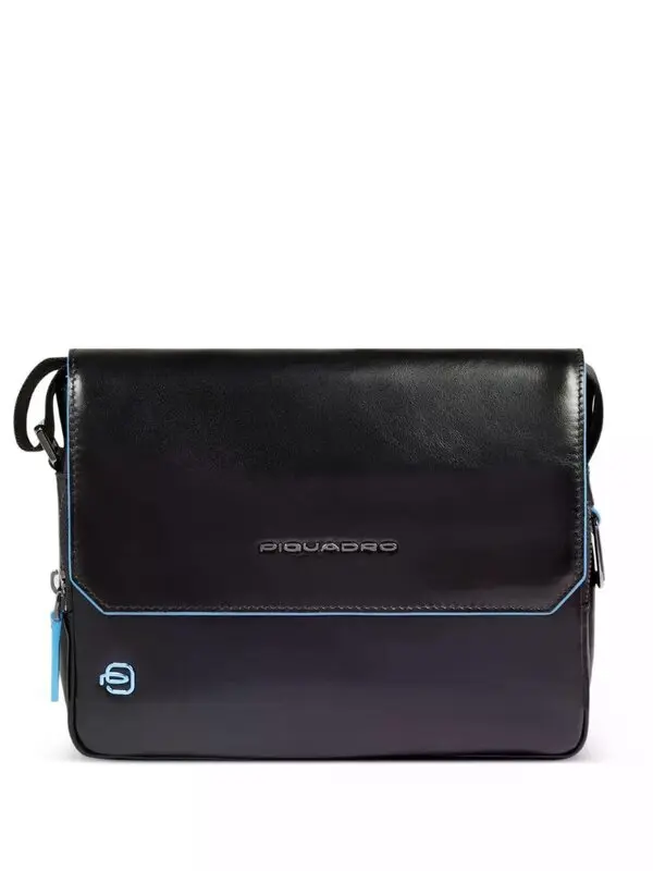 PIQUADRO Logo-plaque Shoulder Bag - Black