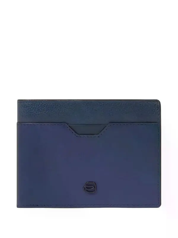 PIQUADRO Grained Leather Wallet - Blue