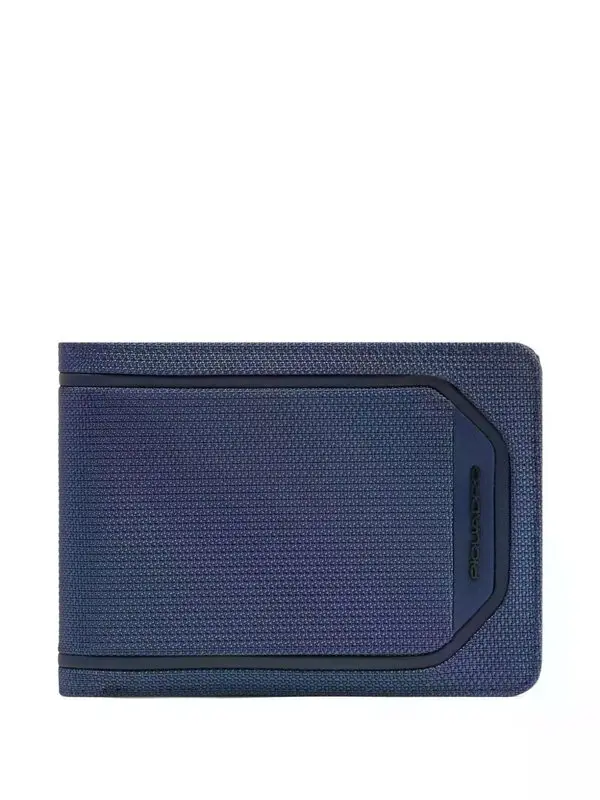 PIQUADRO Logo-lettering Bi-fold Wallet - Blue