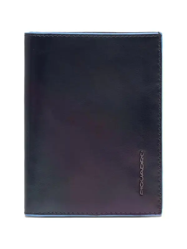 PIQUADRO Vertical Leather Wallet - Blue