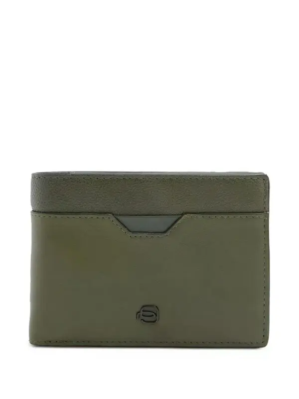 PIQUADRO Leather Flip-up Wallet - Green