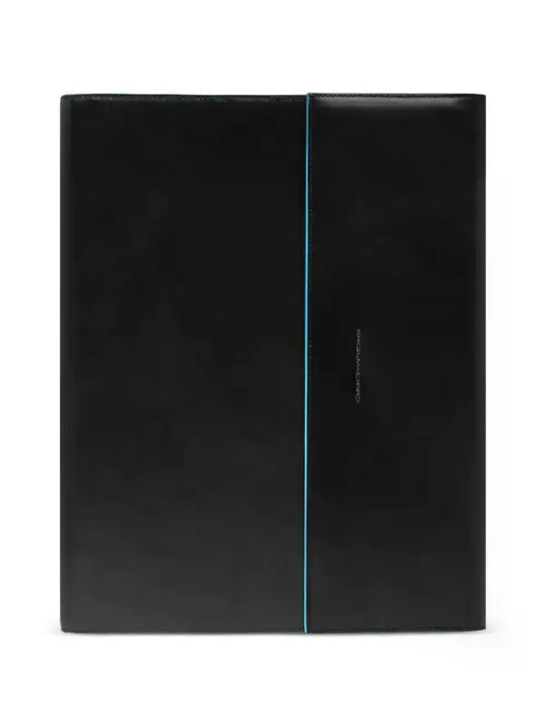 PIQUADRO Contrast-stitch Leather Clipboard - Black