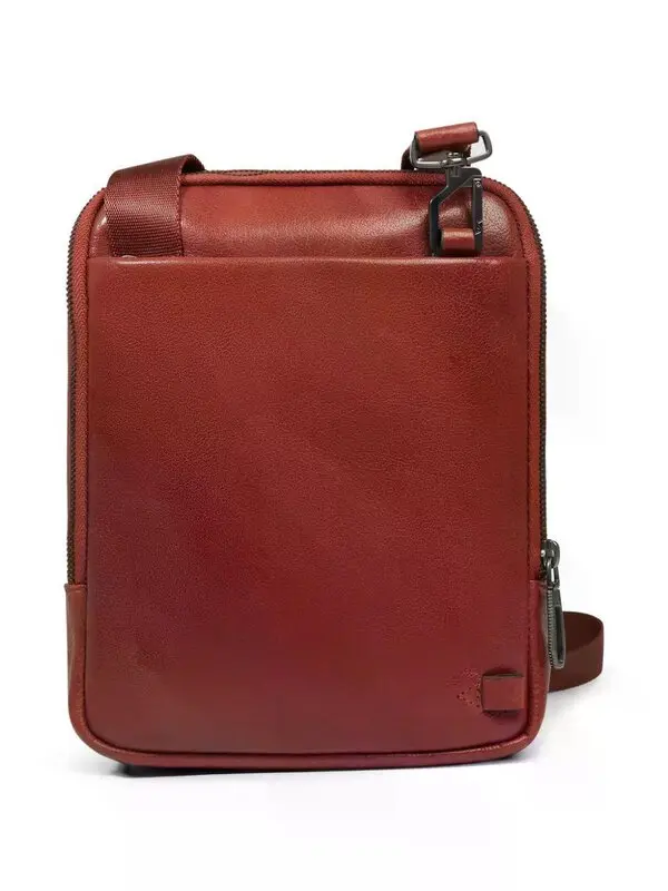 PIQUADRO Leather Messenger Bag - Red