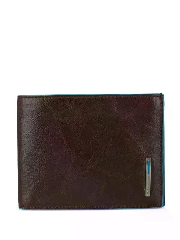 PIQUADRO Blue Square Leather Wallet - Brown