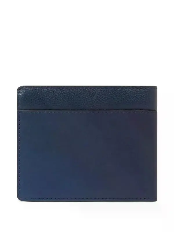 PIQUADRO Flip-up Id-window Leather Wallet - Blue