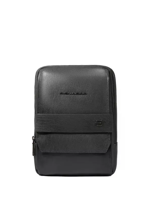 PIQUADRO Leather Crossbody Bag - Black