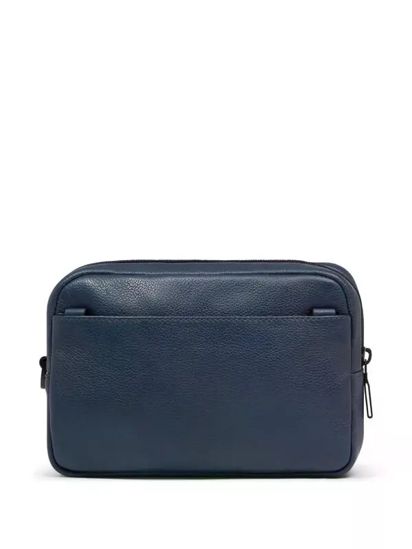 PIQUADRO Ael Leather Clutch Bag - Blue