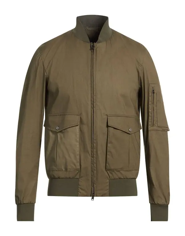 Herno Cotton & Elastane Bomber Jacket - Green