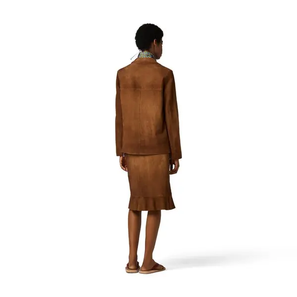 Miu Miu Suede Classic Lapel Jacket