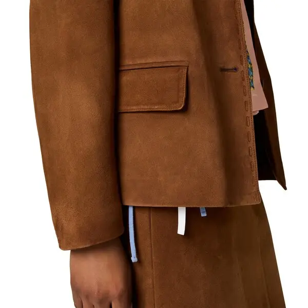 Miu Miu Suede Classic Lapel Jacket