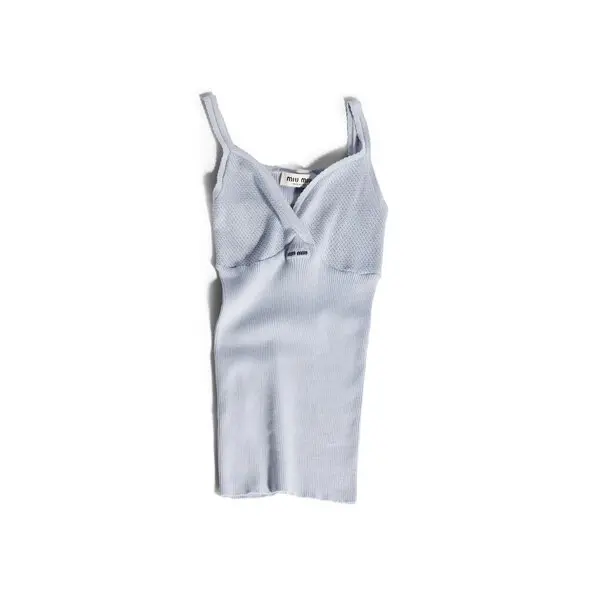 Miu Miu Cotton Knit Top - Astro