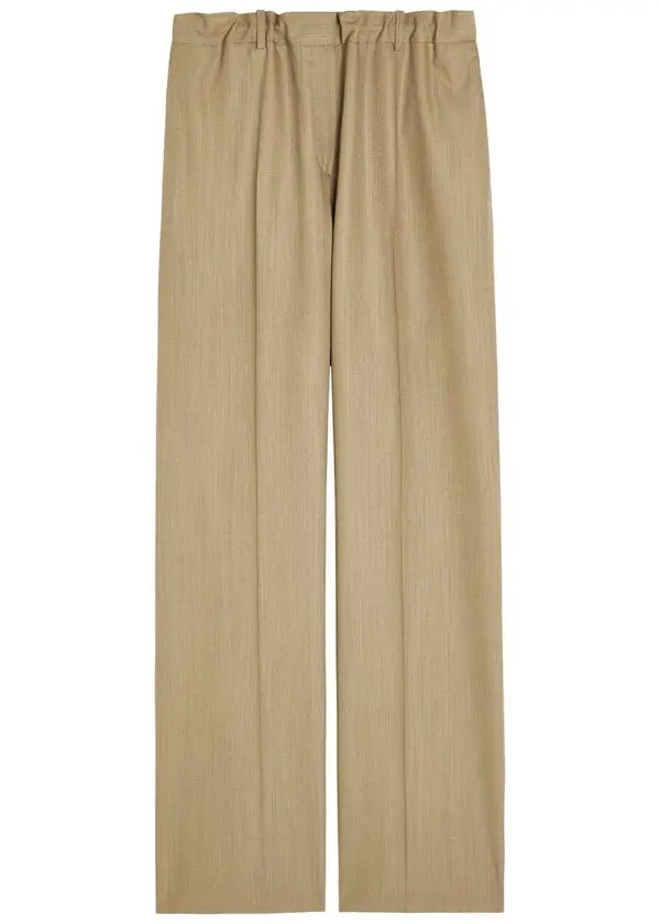 Calvin Klein Fernanda Wide-leg Wool-blend Trousers