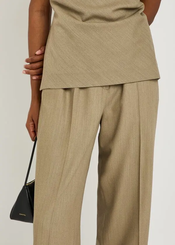 Calvin Klein Fernanda Wide-leg Wool-blend Trousers
